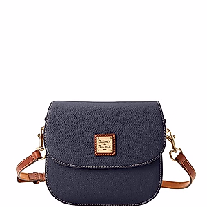 Dooney & Bourke Handbag, Pebble Grain Saddle Bag Crossbody - Blue