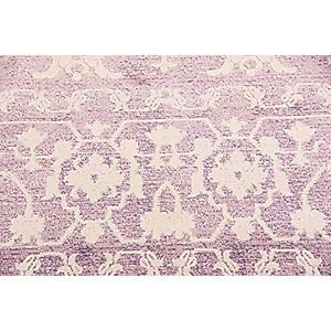 Unique Loom New Classical Collection Traditional Classic Intricate Design with Distressed Vintage Detail, Area Rug (9' 0 x 12' 0 Rectangular, Purple/ Ivory)