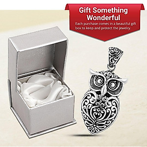 Shop LC BALI LEGACY 925 Sterling Silver Filigree Pendant Owl Gifts for Women Oxidized Jewelry 8 g Birthday Gifts