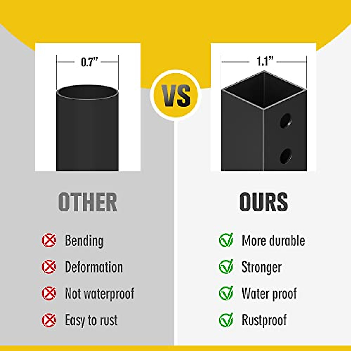 Hokut Firewood Rack Outdoor with Waterproof Cover - Upgraded Heavy Duty 8ft Log Rack Indoor Holder - Adjustable Fire Wood Racks - Black Storage Organizer Stand Tool for Fireplace