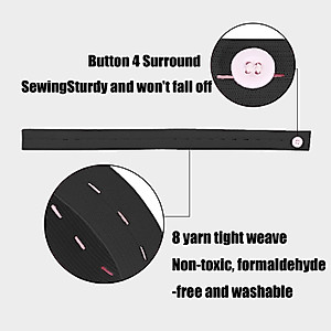 VSV stoage Adjustable Clothes Storage Elastic Band, Roll-up Clothing Storage Strap with Button and Buttonholes, Space Saver, Connatable Strap for Drawer, Closet and Travel Luggage, Grey