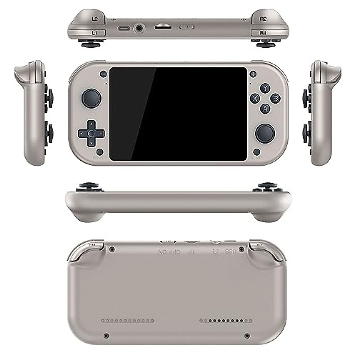 M17 Handheld Retro Game Console 64G with 20000+ Games, Cortex-A7 1.2GHz, 4.3-inch IPS Screen Portable Arcade Rechargeable Games Emulators for Kids and Adults (Silver)