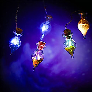 2 ml Mini Teardrop-shaped Glass Bottles Jars with Cork Stoppers with Eye Screws and 3 Small Funnels for Decoration, Art Crafts, DIY Projects, Party Favors (93 Pieces)