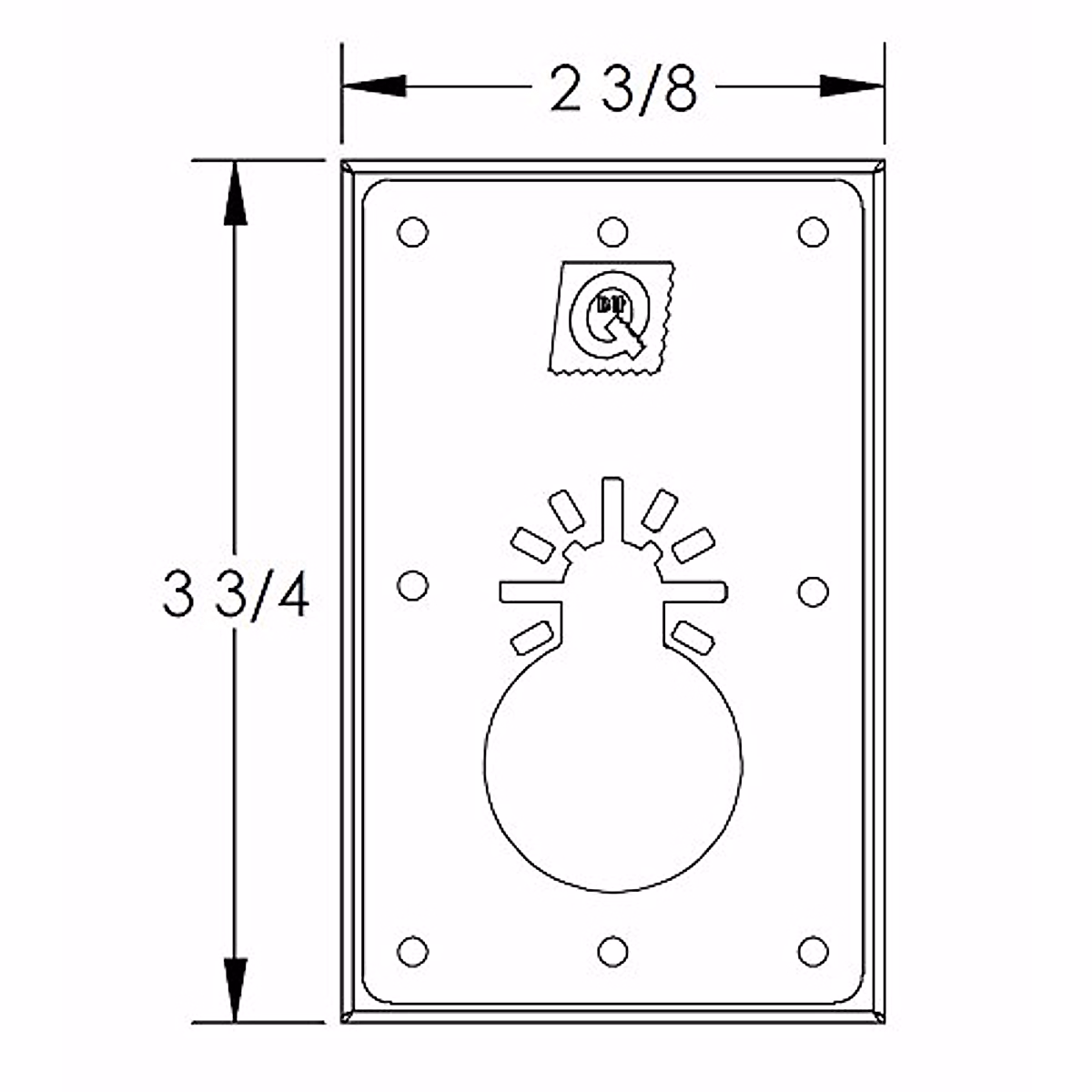 Qbit SQ1000-S Stainless Steel Cut Outs, Magnepull QBit Outlet Square Slot Cutter Box for Oscillating Power Multi-Tools to Cut-in Single Gang Wall Boxes, Wood Cutter Drywall Tools for Home Improvement