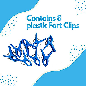 Pickle & Olive ez clipz- Fort Building Kit- Large Lightweight Blanket and Clips to Attach to Furniture-Best Gift for Kids/Children