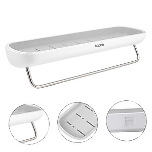 Yardenfun 1pc Bathroom Shelf Stainless Steel Towel Rail Kitchen Storage Baskets Bathroom Shower Bathroom Towel Racks Wall Towel Holder Wall Mounted Sundries Organizer Bracket Hanging