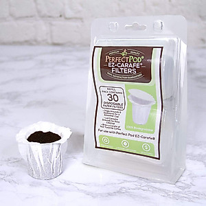 EZ-Carafe Disposable K-Carafe Paper Filters with Patented Top Lid - Compatible and For Use with Keurig 2.0 K-Carafe Reusable Coffee Pods, 4-Pack (120 Filters)