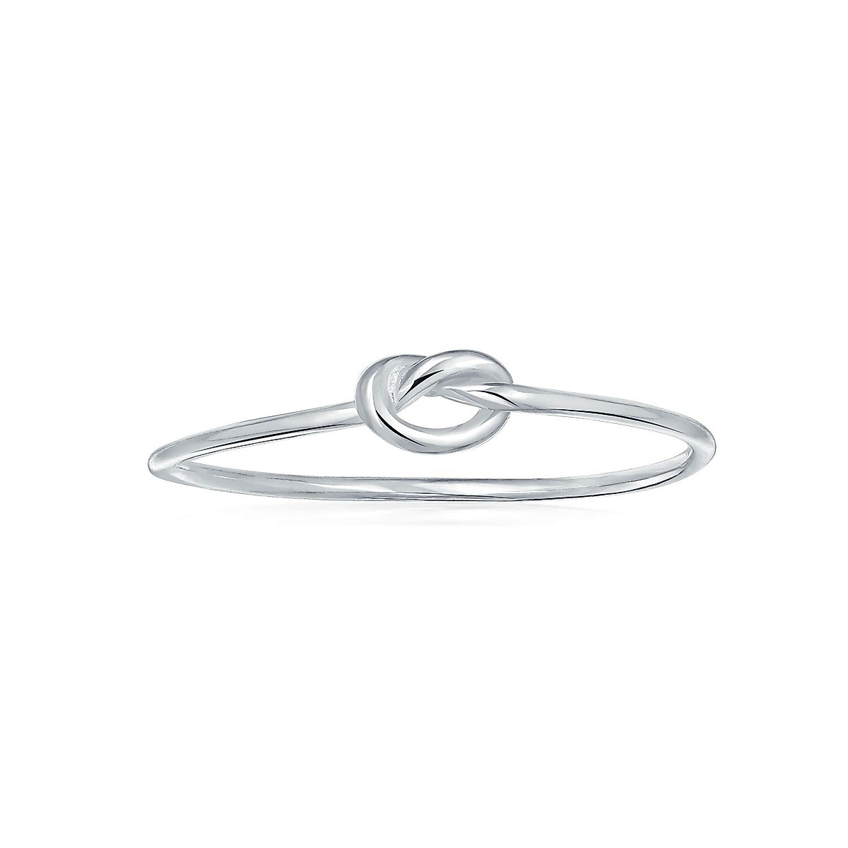 Bling Jewelry 925 Sterling Silver Stackable Thin Love Knot Band Ring SIZE 7