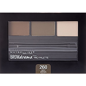 Maybelline New York Brow Drama Pro Eyebrow Palette, Deep Brown, 0.1 oz.