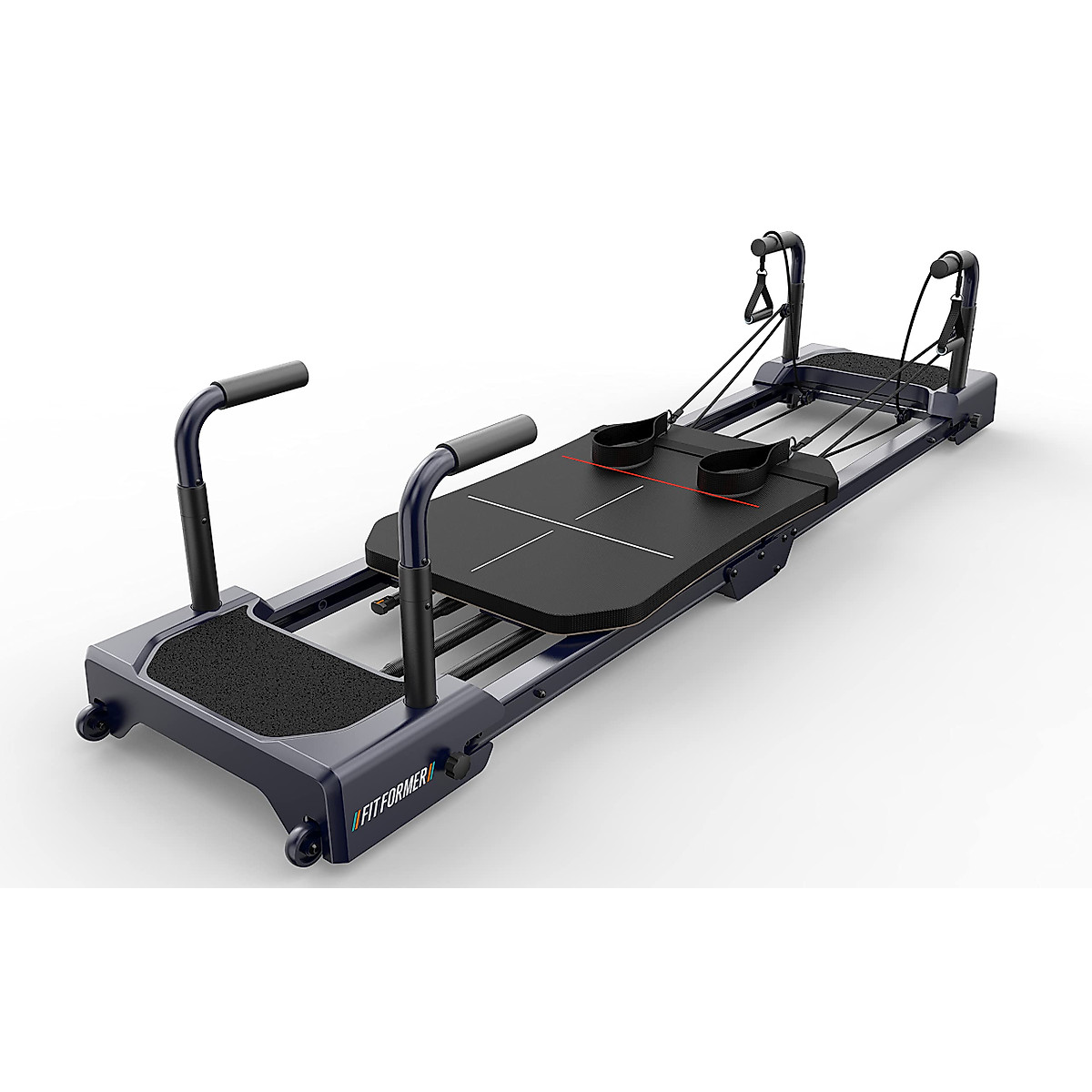 FitFormer by Pilates ProWorks - Folding Pilates Reformer Machine for Home Workout with Real Resistance Springs, Foldable Pilates Reformer 2 Platforms and Space-Saving Design - Pilates Reformer