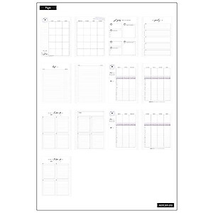 The Happy Planner Hourly Extension Pack - Girls with Goals Theme - Planner& School Supplies - Monthly Calendar Sheets - Filler Paper - Pre-Punched Dividers - 2 Sticker Sheets - Classic Size