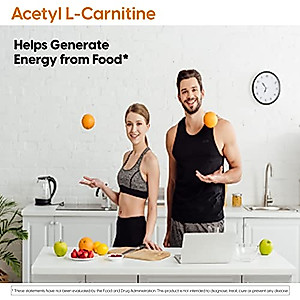 Doctor's Best Acetyl L-Carnitine, Help Boost Energy Production, Support Memory/Focus, Mood, Non-GMO, Vegan, Gluten Free, 120 Count (Pack of 1) (DRB-00152)