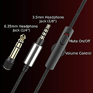 Philips Audio SHP9600MB Wired Headphones with Microphone -Over-Ear Open-Back Headset, 50 mm Neodymium Drivers (SHP9600MB) - Black (Renewed)