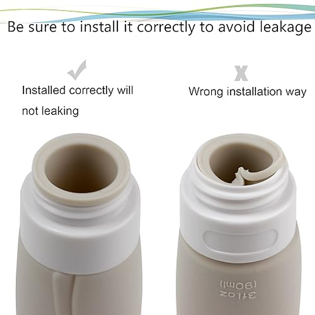 YFLife 3oz Travel Size Bottles TSA Approved Leak Proof, Squeeze Travel Size Containers for Shampoo Silicone Travel Bottles Set for Toiletries