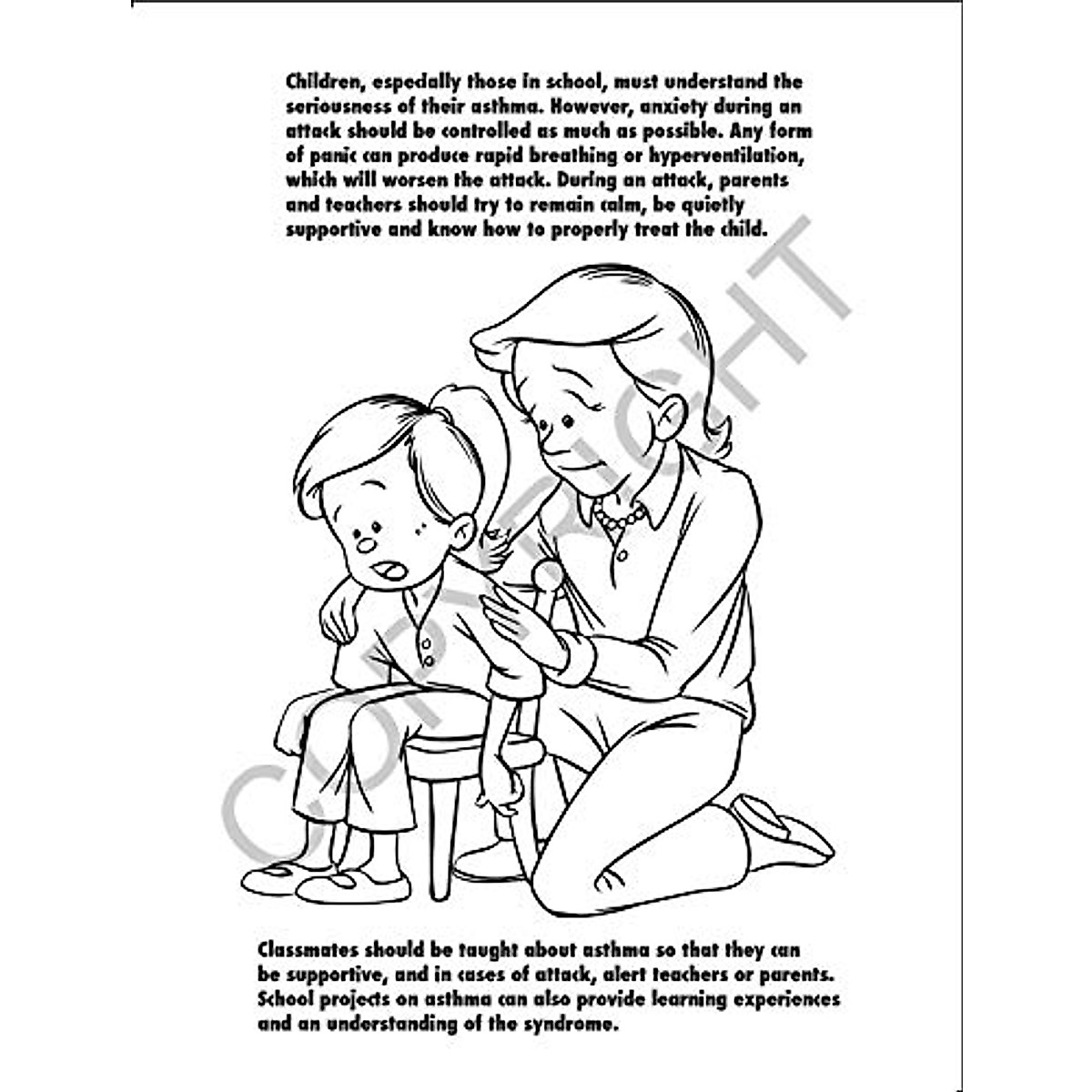 ZOCO - Learn about Asthma - Custom Kids Educational Coloring Books (250 Bulk Pack, with Crayons) - Know Asthma Symptoms - Doctors, Hospitals, Medical Center Handout - Games, Puzzles, Activities