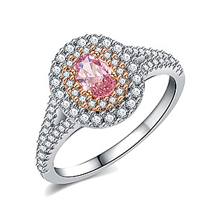 CEJUG Promise Ring Engagement Rings for Women 1.3Ct Cz 18K Gold Plated Wedding Anniversary Bands Bridal Size 8