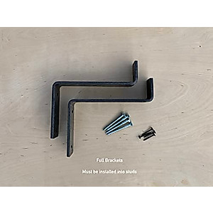 Urban Legacy Deep Shelves | Torched White Oak Hardwood with Full Brackets | High Weight Capacity