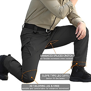 ReFire Gear Breathable Utility Military Pants Men SWAT Cargo Clothing Spring Lightweight EDC Assault Army Combat Trousers Black, 32W x 30L