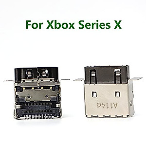 FENGCHUANG 1Pcs H-DMI Port Socket Interface Connector Replacement,Xbox Series Accessories,Original HD Port for Xbox Series S/X,Black