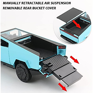 1/32 Toy Trucks Pickup Off-Road Vehicle Alloy Car Model Diecast Metal Toy Truck Model Simulation Sound Light Gifts for boy Girl. (Blue)