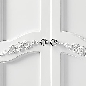 Teamson Home Versailles Removable Wooden Wall Cabinet with 2 Shelves, White