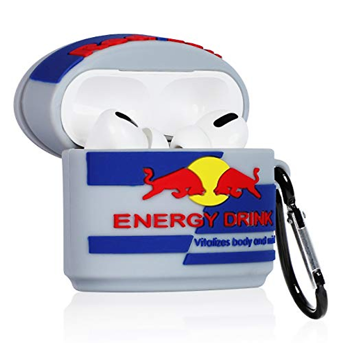 Oqplog for AirPod Pro 2019/Pro 2 Gen 2022 Case Food Design Cover for AirPods Pro Silicone Cases Air Pods Pro Cute Funny Cartoon 3D Kawaii Fun Soft Cool Trendy Unique for Girls Boys Teen Girly (Bull)