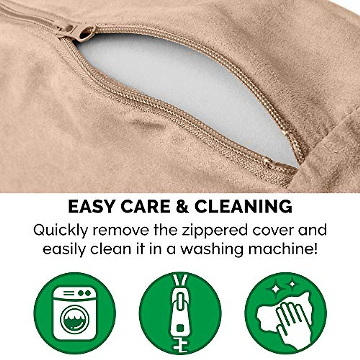 Furhaven 35" Round Orthopedic Dog Bed for Large/Medium Dogs w/ Removable Washable Cover, For Dogs Up to 50 lbs - Sherpa & Suede Snuggery - Cream, 35-inch