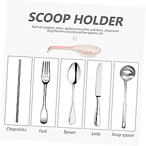 Zerodeko 3pcs ceramic spoon holder cooking spoon holder kitchen utensil holder for countertop counter spoon holder cutlery rest porcelain ladle holders soup ceramics cutlery rack storage