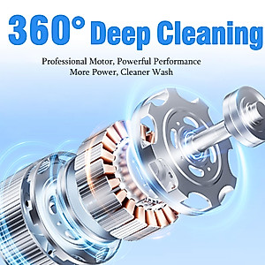 Portable Washing Machine, Rechargeable Cordless Mini Washing Machine with 2000mAh, Charge 1 Time and Up to Use 10 Times, 5L Portable Washer Machine for Baby Clothing, Underwear, Camping, RV Travel