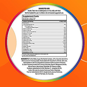 Centrum Liquid Multivitamin for Adults, Multivitamin/Multimineral Supplement with B Vitamins and Antioxidants, Citrus Flavor - 8 Fl Oz