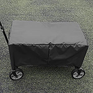 Chuanke Wagon Cover 420D PVC Waterproof and Dustproof Inner Double Sided Liner Available with 4 Corner Buckles and 2 Elastic Hook Strap 38" L x 22" W x 20" H
