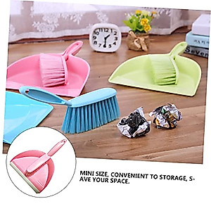 COLLBATH 2pcs Mini Broom Dustpan Set Keyboard Cleaning Tool Dust Pan and Brush Small Broom Brush Mini Tools Mini Brush Bed Broom Household Brooms Cleaning Tools Desktop Broom Plastic