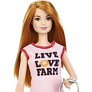 Barbie Chicken Farmer Doll, Red-Haired, and Playset with Henhouse, 3 Chickens, 2 Chicks and More, Career-Themed Toy for 3 to 7 Year Olds (Amazon Exclusive)