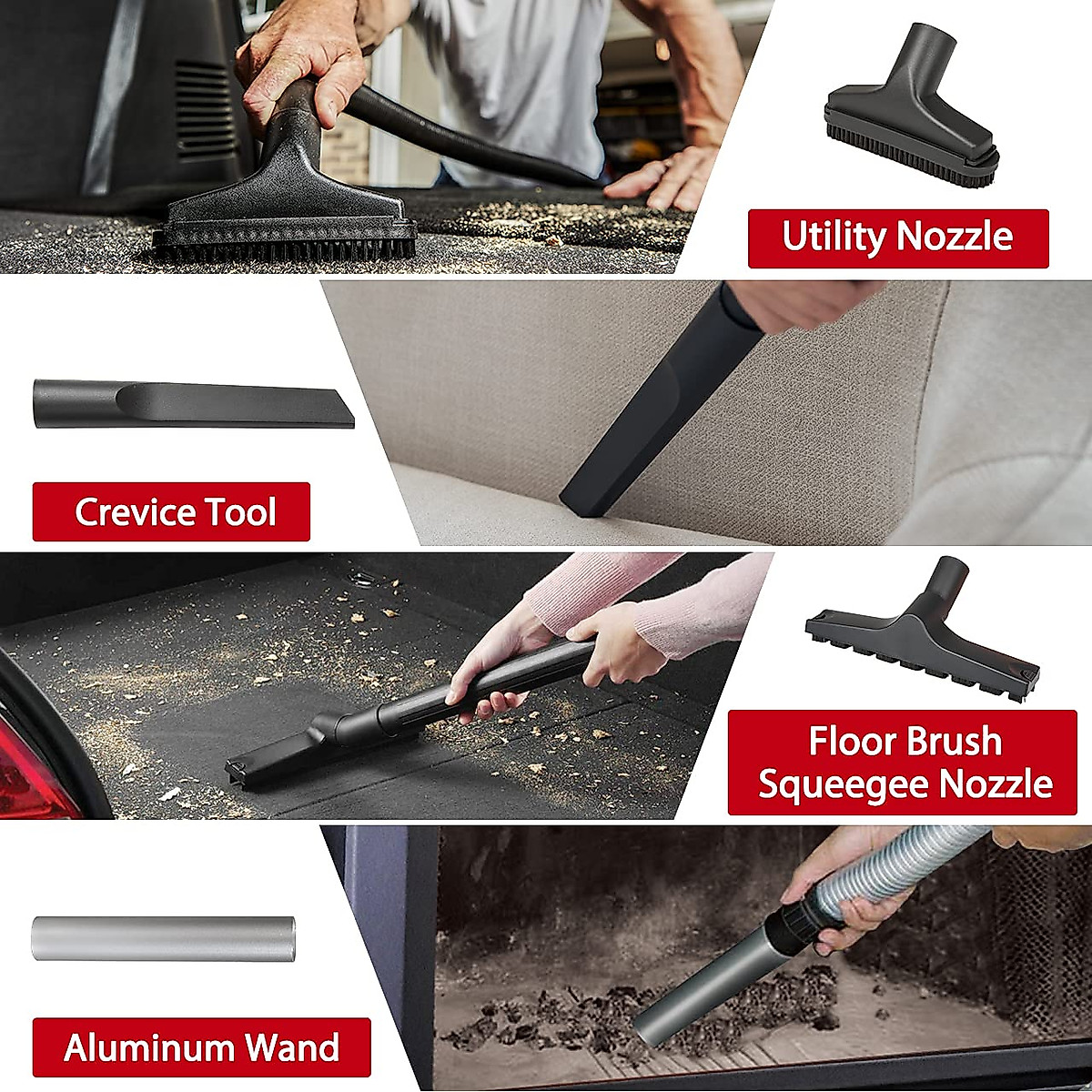 Vacmaster VOC508S 1102 5 Gallon Stainless Steel Wet Dry Shop Vacuum and 3 Gallon Ash Tank Combo