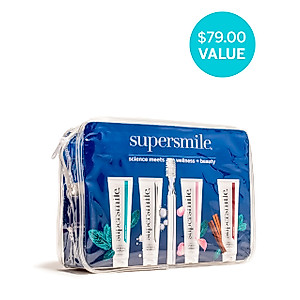 Supersmile Professional 4-Piece Flavor Sampler Kit w/ Whitening Toothpaste, Accelerator & Toothbrush
