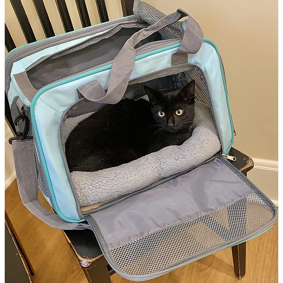 PETLESO Small Cat Bed Plush Cat Cushion, Small Cat Beds for Indoor Cats Fluffy Cat Mat for Small Cat Curl Sleep for Crate Carrier, Small 15" x 10"