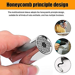 Universal Socket Wrench Tool and Flexible Drill Bit Extension Set, Bendable Drill Bit Extension, 1/4 3/8 1/2" Universal Socket Adapter Set, 105° Right Angle Drill Extension, Screwdriver Bit Kit