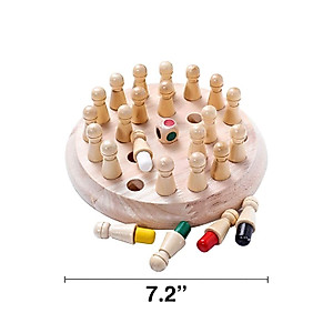 Wooden Memory Chess for Cognitive Development of Toddlers, Montessori Education Sensory Learning with Board Games for Preschool Children, Kindergarten Teaching Aids