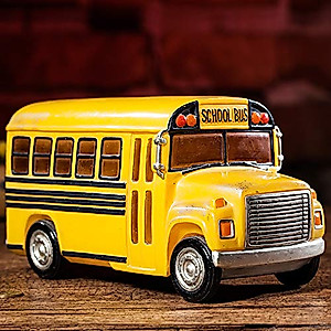 Colias Wing Home Decor Creative School Bus Stylish Design Coin Bank Money Saving Bank Toy Bank Cents Penny Piggy Bank-Yellow