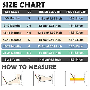 MK MATT KEELY Baby Boys Girls Walking Infant Shoes Cute Cartoon Sneakers Non-Slip First Walkers Sneakers Toddler Shoes,Blue Pink 18-21 Months