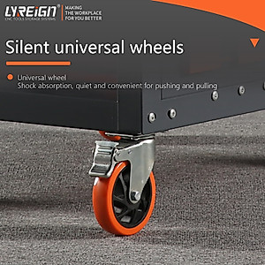 LYREIGN CNC Tool Holder Transfer Cart, Latest Model CNC Metal Storage with Wheels, CNC Tool Holder Station for Storehouse Factory Garage