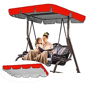 Swing Top Cover Replacement Canopy for Swing Seat Chair,Waterproof Garden Swing Chair Canopy Cover,Swing Hammock Cover Top for Garden Outdoor(Only Canopy Cover)