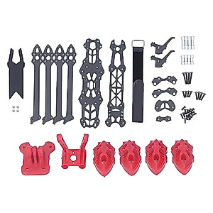 FPV Drone Frame, Racing Drone Frame Lightweight 7in H Structure Carbon Fiber 295mm for Replacement (Red)