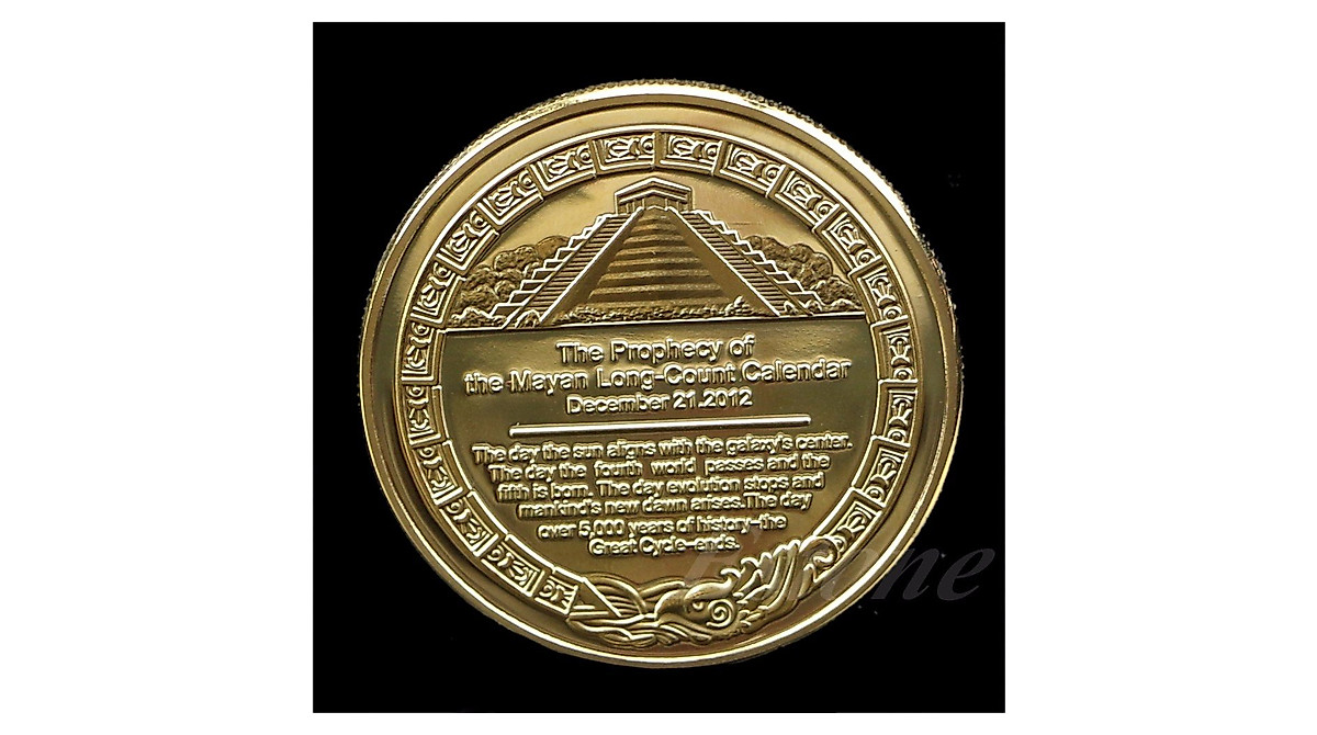 Aztec Mayan Calendar Coin - Unique Gift Collection
