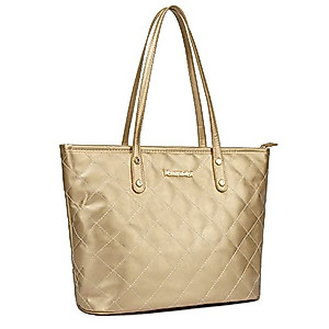 Montana West Quilted Handbag for Women Vegan Leather Tote Purse Shoulder Bag Large Fashion Satchel Hobo Purse MWC-084GD