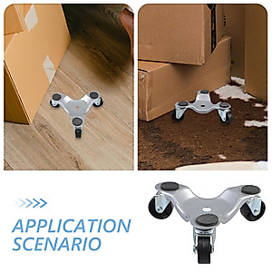 1 Pack Steel Tri-Dolly, 200 lbs Load Capacity 3 Wheel Mover's Dolly for, Pool Table Moving Dollys Heavy Furniture Roller Move Tools Moving Furniture, Appliances, Cabinet, Table, Piano, 6.3 Inch