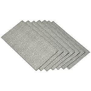 Caspari Jute Paper Linen Guest Towels in Charcoal, Pack of 12, (9762GG)
