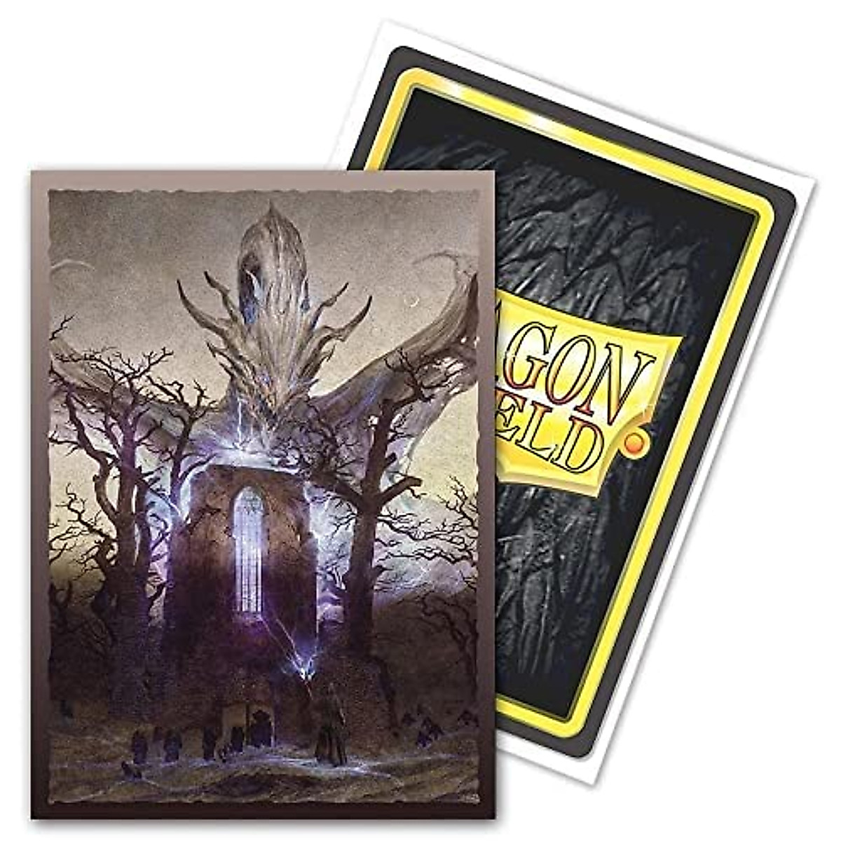 Card Game Dragon Shield Brushed Classic Art Abbey in Oak Wood Standard Size 100 ct Card Sleeves Individual Pack