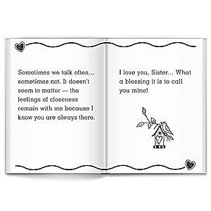 Blue Mountain Arts Mini Book (I Love You, Sister)—Keepsake Gift for a Holiday, Birthday, or Just Because for an Older or Younger Sister, by Marci & the Children of the Inner Light, 4 x 3 Inches