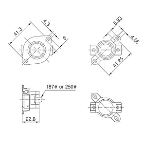 [ What'sUp ] DA47-00243K Refrigerators Defrost Thermostat Compatible with Samsung Part Number : DA47-00243K (AP4403832) Replaces 2025696, DA47-00243B, DA47-00243C, DA47-00243J, PS4140510.